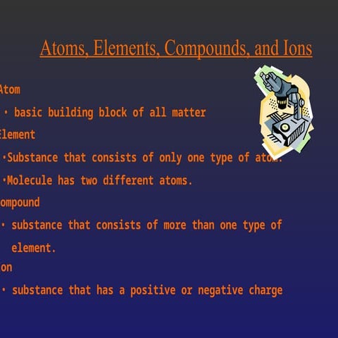 Atoms Elements and Compound presentation | PPT