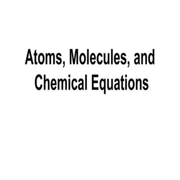 Equations and Formulas for chemical reactions | PPTX