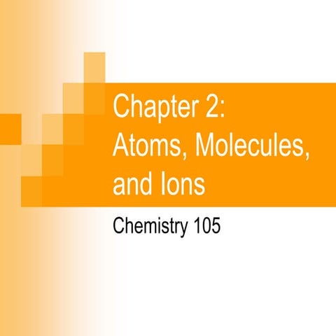 Atoms molecules and ions chapter 2 | PPTX