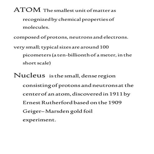 ATOM | DOCX | Chemistry | Science