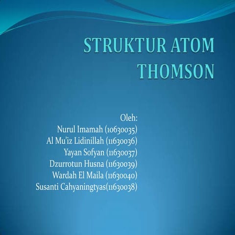 Atom thomson | PPT