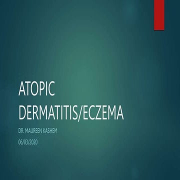 ATOPIC DERMATITIS in children. dx and tx | PPTX | Skin and Dermatology ...