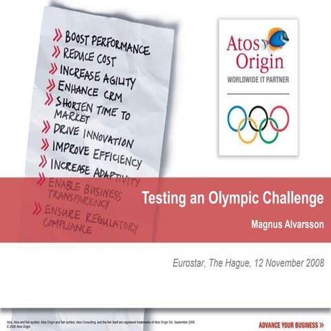 Atos - Rio 2016 Olympic games - Digital Empowerment and IT | PDF