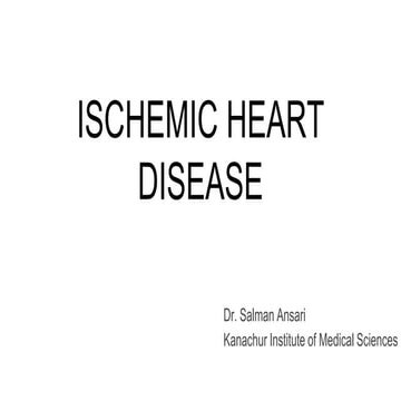 Ischemic heart disease | PPTX
