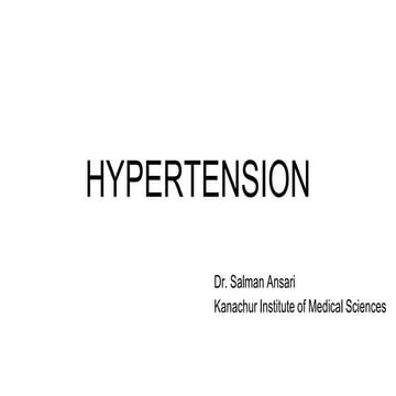 Hypertension: Causes, Pathogenesis - Pathology - ATOT | PPTX