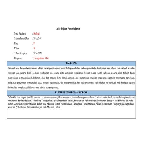 ATP FASE E KELAS 10 BIOLOGI.docx JJJJJJJJ | DOCX