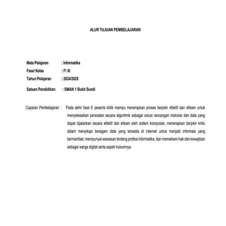 ACP Informatika fase E, Kelas X SMK.docx