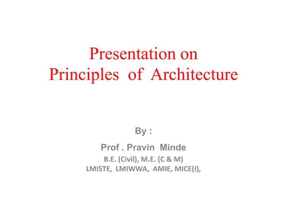 Principles of composition -Theory of Architecture | PDF