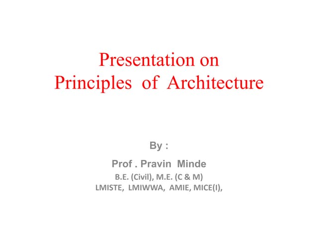 Introduction to architecture presentation | PPTX