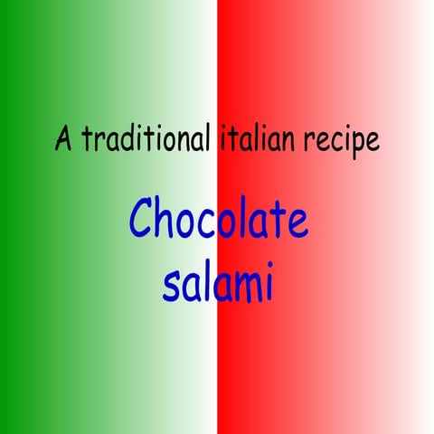 A traditional italian recipe | PPT