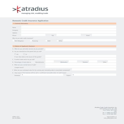 Atradius Application | PDF