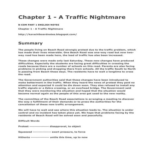 A traffic nightmare | PDF