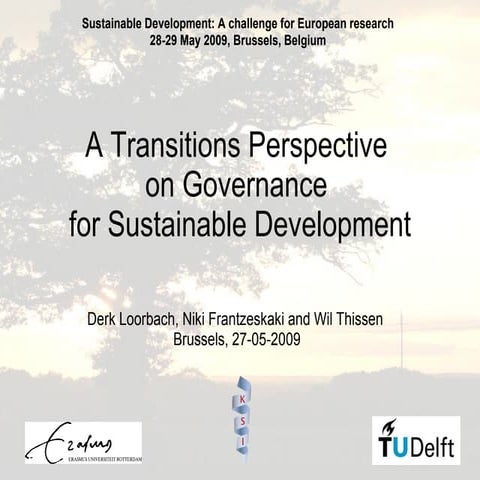 A Transitions Perspective on Research for Sustainability | PPT