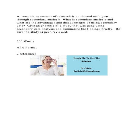 A tremendous amount of research is conducted each year through secon.docx