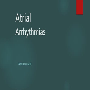 Atrial arrhythmia | PPTX
