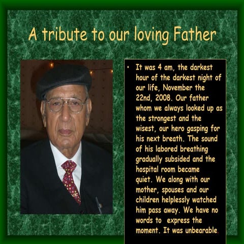 A Tribute To Our Loving Father | PPT