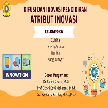 ATRIBUT INOVASi DALAM PEMBELAJARAN DI SD | PPTX