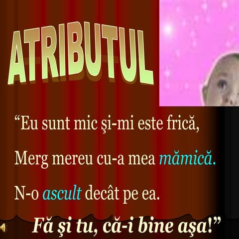 Atributul subsatntival si pronominal romana | PPT