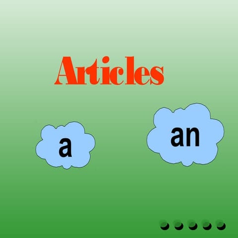 Atricles a an1 | PPT