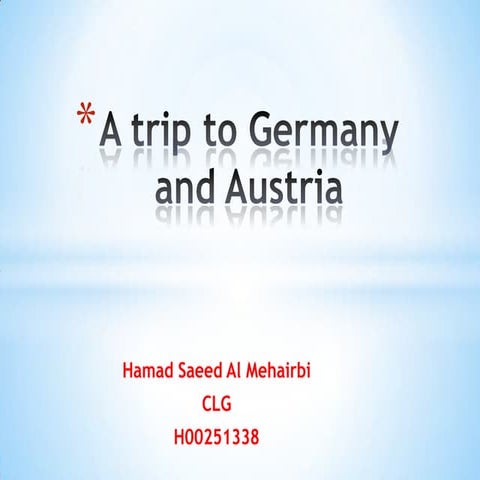 A trip to germany | PPT