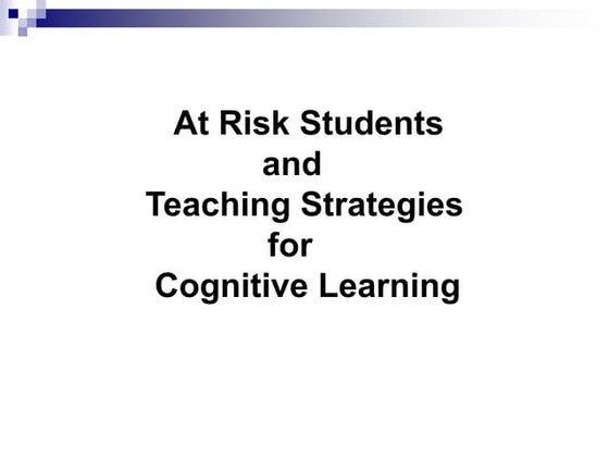 Intervention strategies for learners at risk | PPTX | Educational Video ...