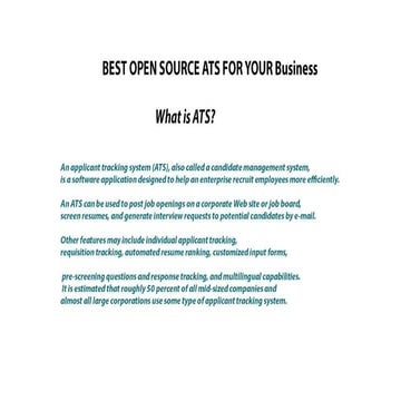 Best ATS (recruitment) OPEN SOURCE | PPTX