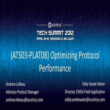 (ATS3-PLAT08) Optimizing Protocol Performance | PPT