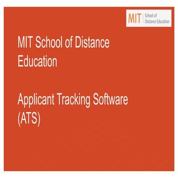 ATS (Applicant Tracking Software) | PPTX
