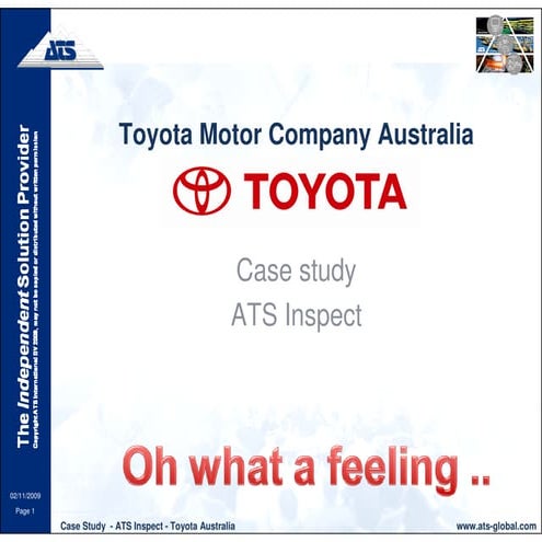 ATS Inspect Toyota Case Study | PDF
