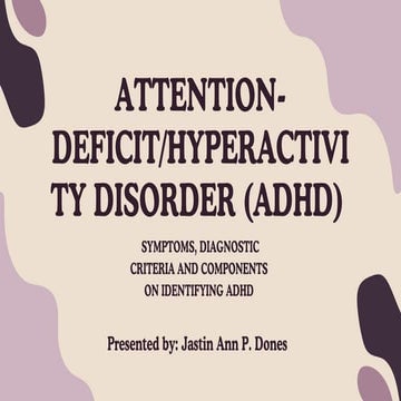 Understanding ADH Diagnosis criteria and components | PDF