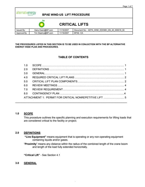 Lifting plan template | PDF