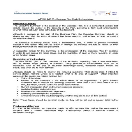 Attachment 08 -_business_plan_model_for_incubators | PDF