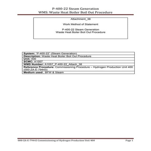 Attachment 38 hpu whb boil out procedure | PDF