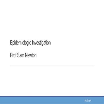 Attack rates Lecture slides for Epidemiologic Investigation | PPTX