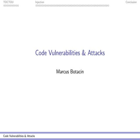 Code Vulnerabilities And Attacks Ppt 3362