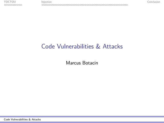 Code Vulnerabilities And Attacks Ppt 3362