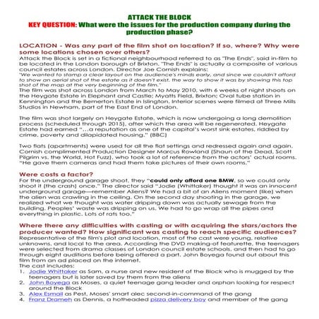 Attack the block production issues | PDF | Screenwriting | Content Production
