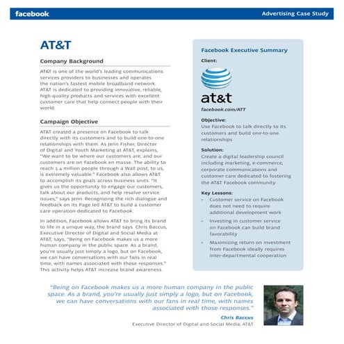 Facebook Customer Support - Case Study AT&T | PDF | Social Networking ...