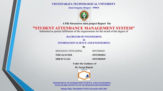 SMART ATTENDANCE SYSTEM USING QR CODE WITH SMS.pptx