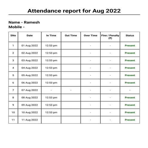 Attendance | PDF