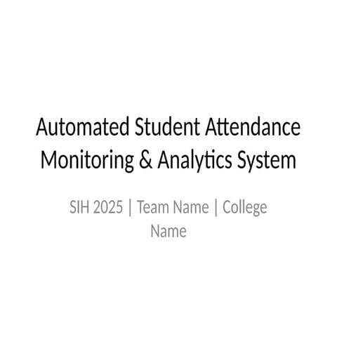 Student_Attendance_Portal_project hackathon | PPTX