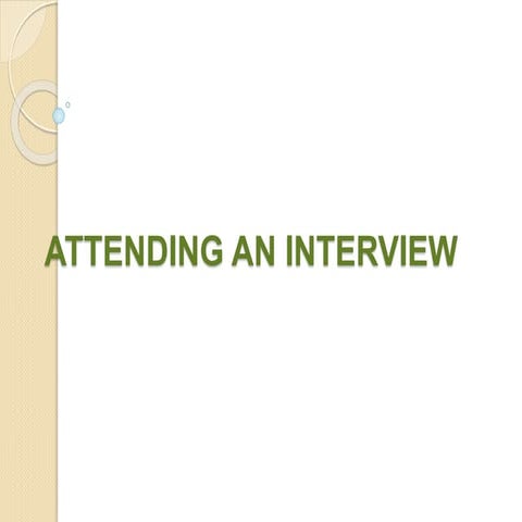 Attending an interview | PPTX
