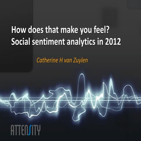 Attensity Sentiment Symposium 2012 Presentation | PDF | Social Networking | Internet