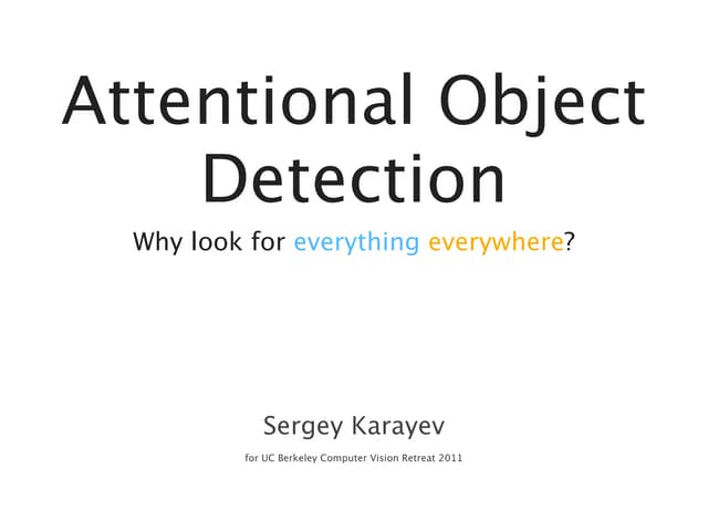 Attentional Object Detection Introductory Slides Ppt