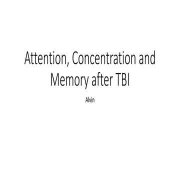 Attention, Concentration and Memory after TBI.pptx