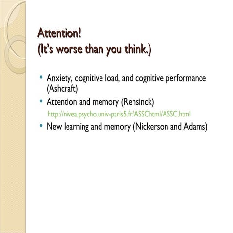 Cognition: Make the Most of It! | PPT | Science