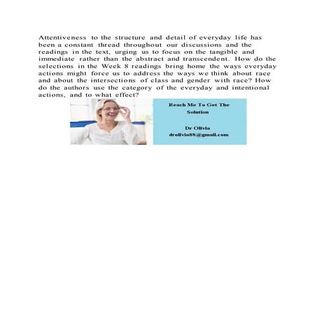 Attentiveness to the structure and detail of everyday life has been | DOCX