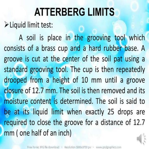 Atterberg Limit Test | PDF