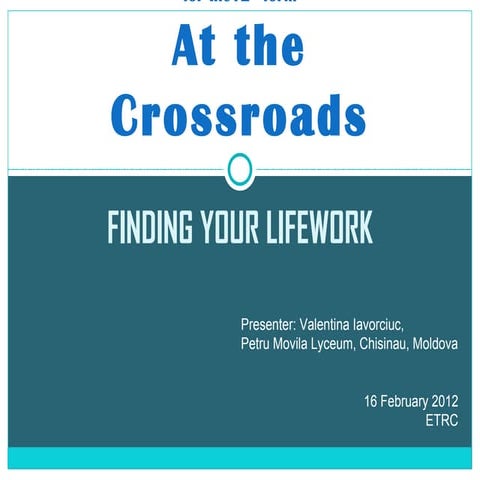 At the crossroads | PPT