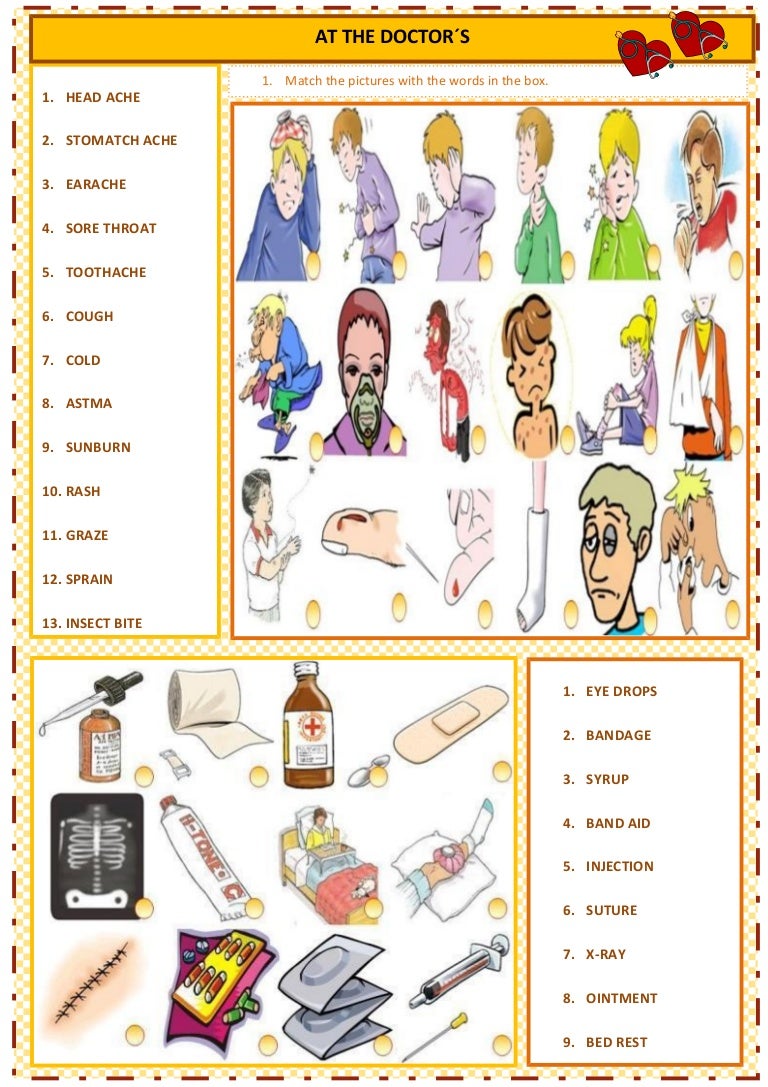 At the Doctor (English Worksheet)